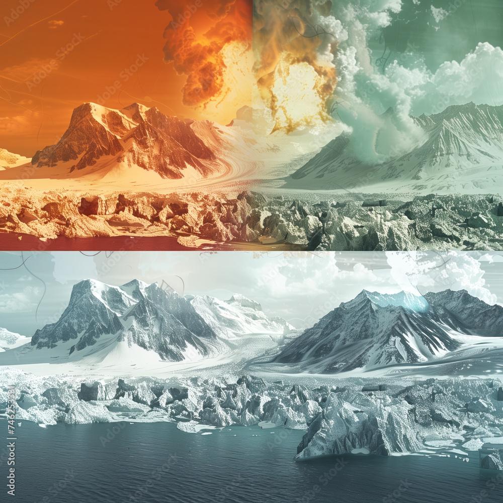 Stock-Foto „Climate Change Infographics: Visualize the impact of rising ...