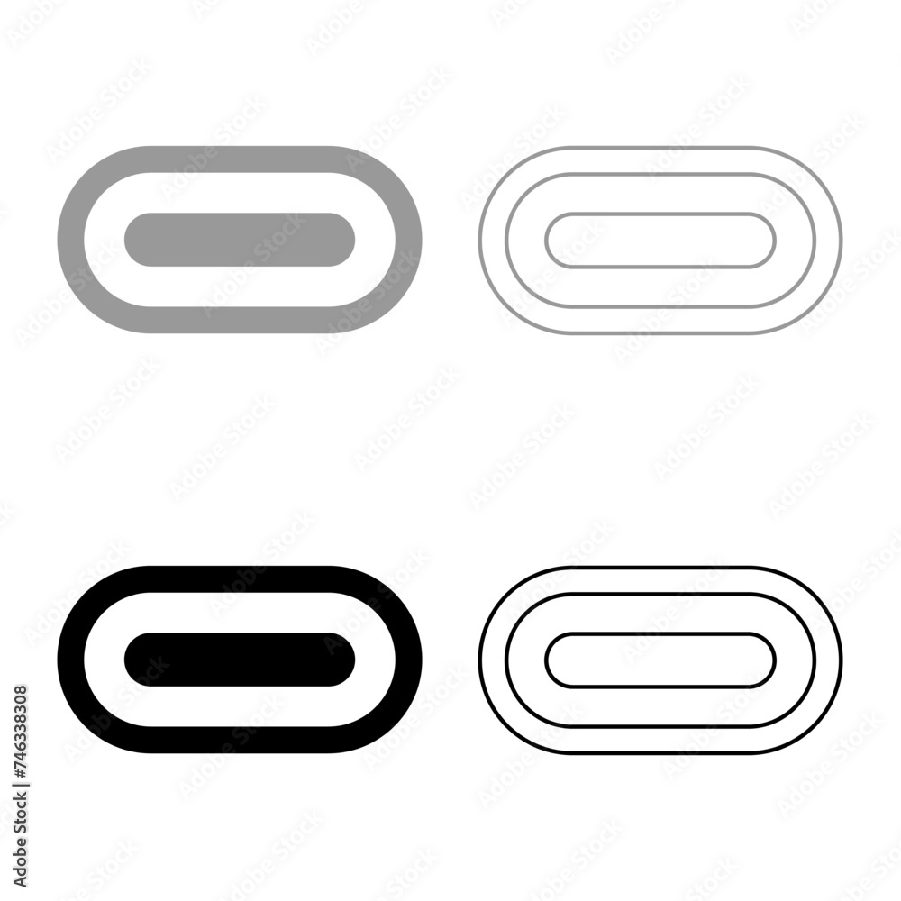 USB type C thunderbolt interface lightning port socket connector set ...