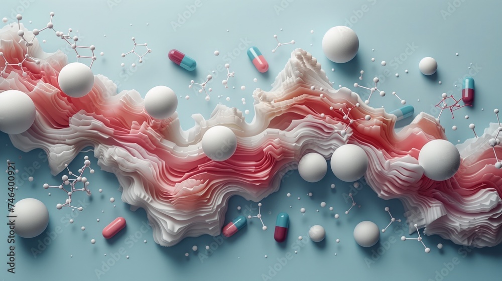 medical textbook includes detailed molecule structure illustrations to ...