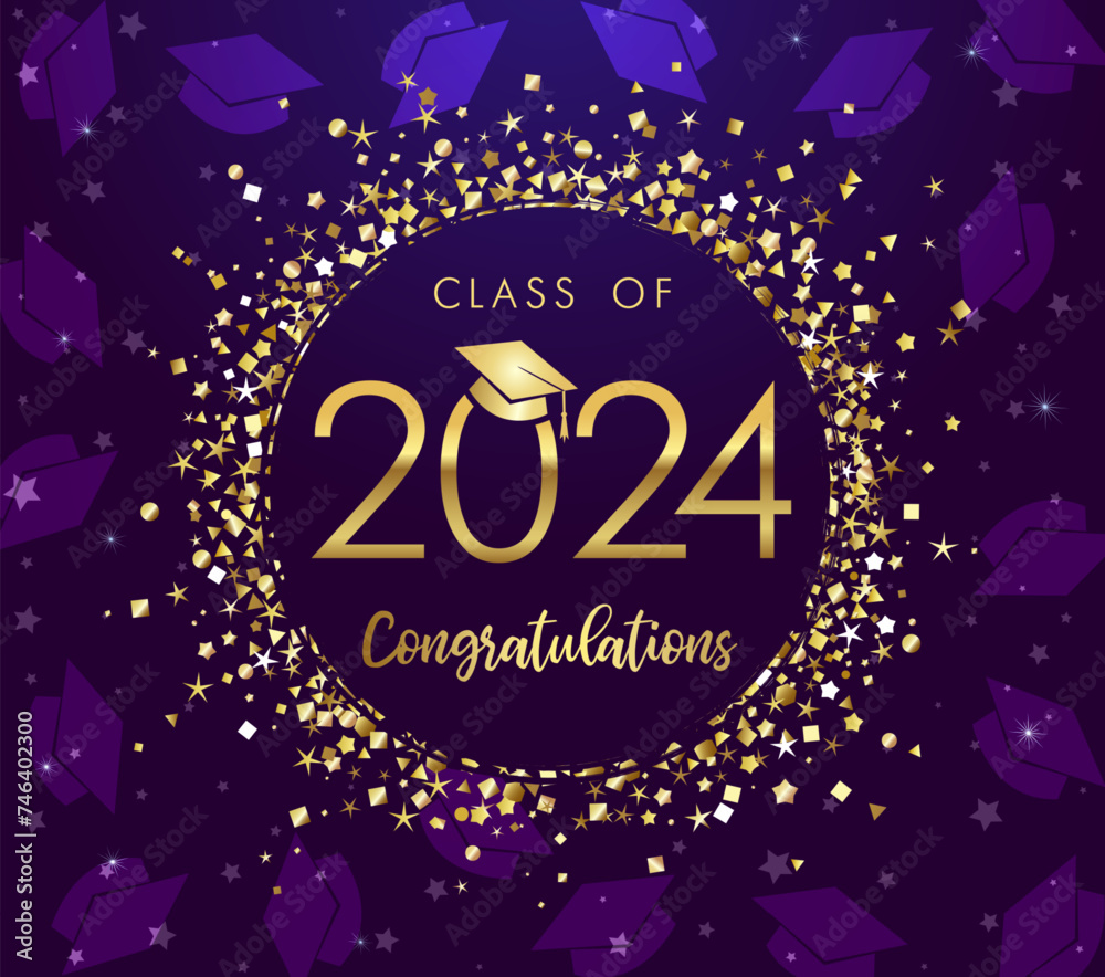 Beautiful graduating banner. Greeting card design. Awards certificate ...