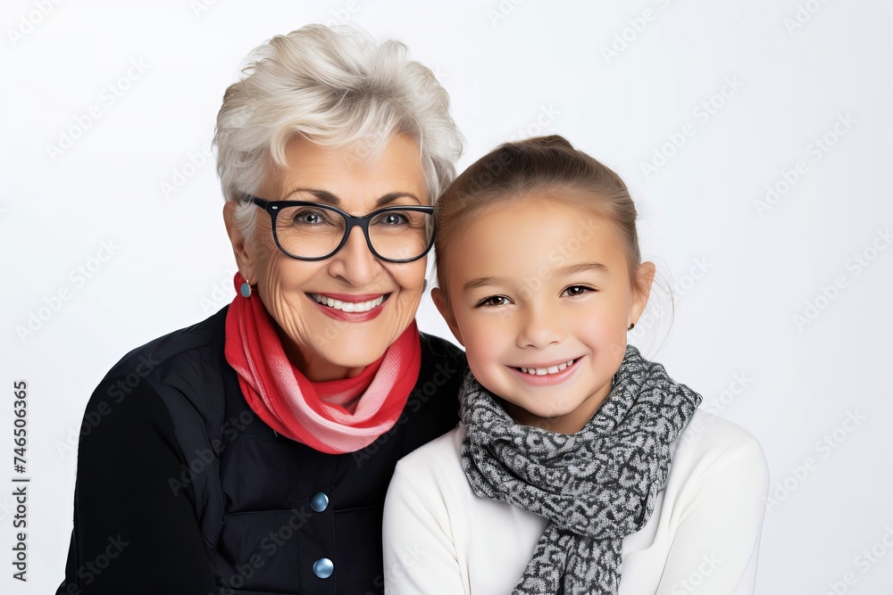 Une mamie avec l'un de ces petits-enfants pour la fête des grands-mères ...