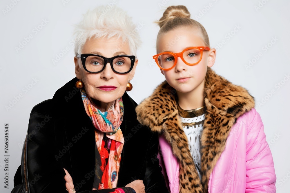Une mamie avec l'un de ces petits-enfants pour la fête des grands-mères ...
