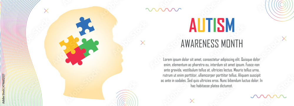Autism spectrum disorder, ASD Awareness month, Mental developmental ...