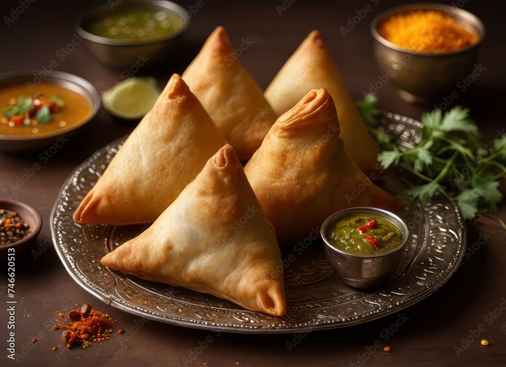 Vegetarian Samosas: Traditional Indian street food, also known as ...