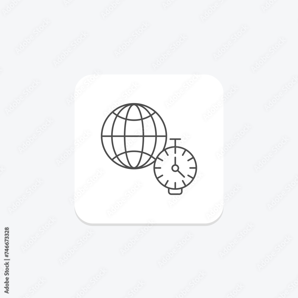 Time Zone icon, time zones, world time zones, time zone differences ...