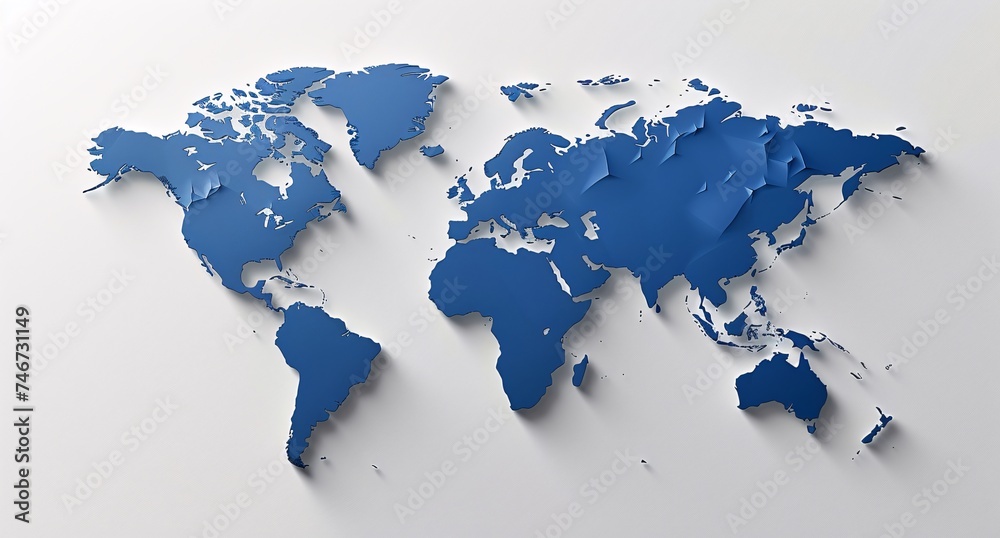 3D world map illustration Stock Illustration | Adobe Stock