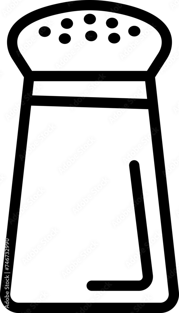Salt shaker icon in line style isolated on transparent background ...