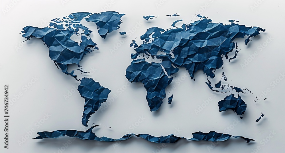 3D world map illustration Stock Illustration | Adobe Stock