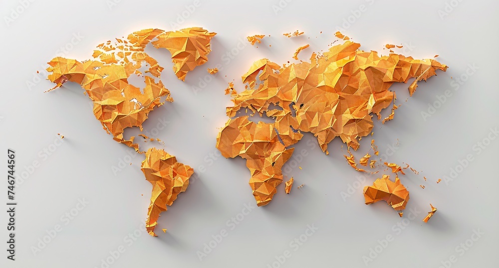 3D world map illustration Stock Illustration | Adobe Stock