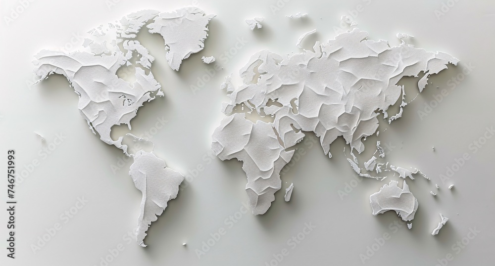 3D world map illustration Stock Illustration | Adobe Stock