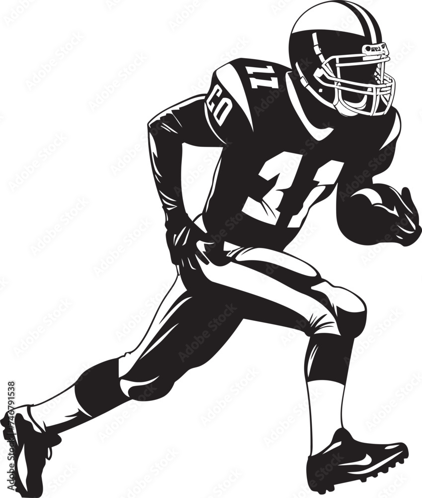 Red Zone Raider Vector Black Logo Design of NFL Scoring Sensation ...