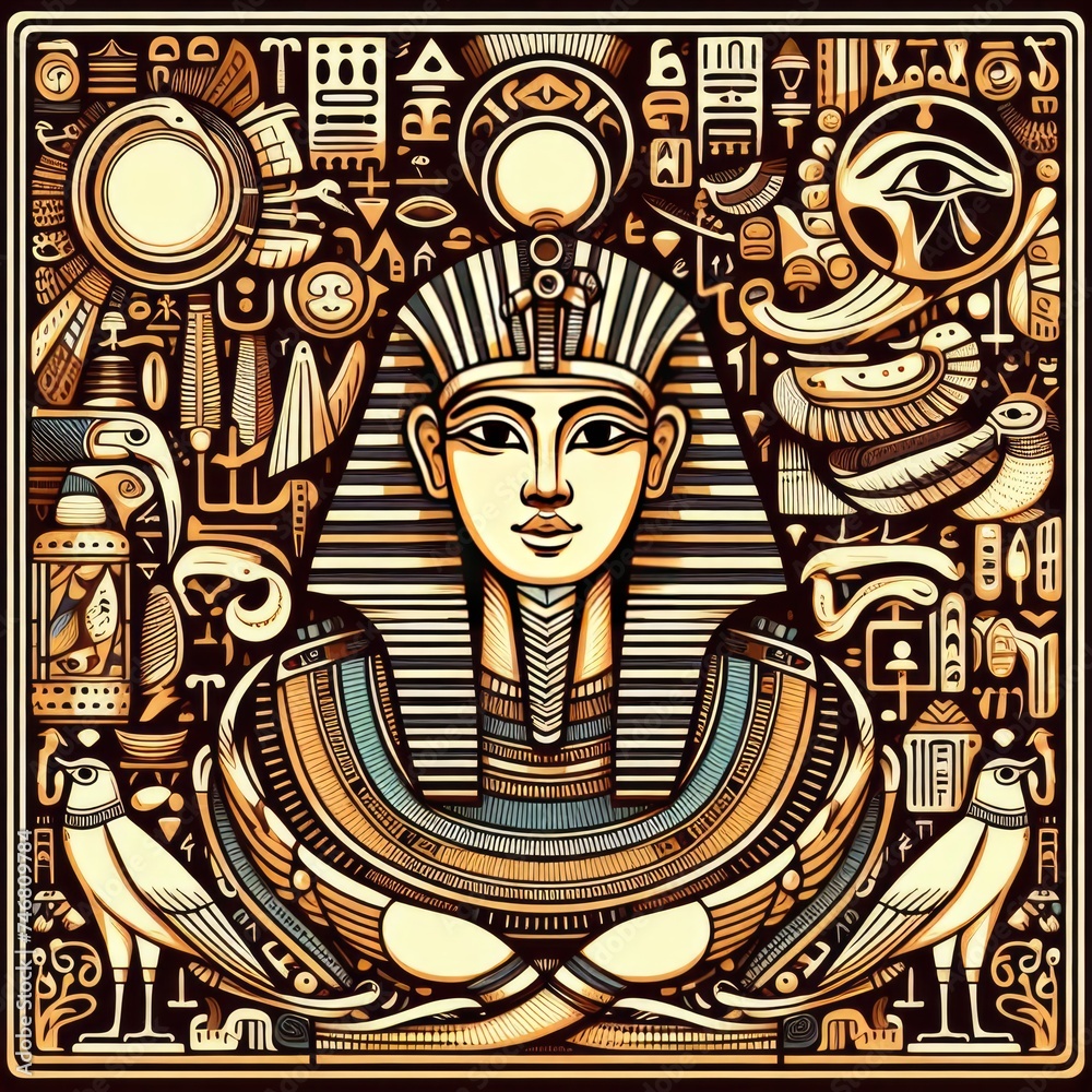 Egyptian hieroglyph and symbolAncient culture sing and symbol.Ancient ...