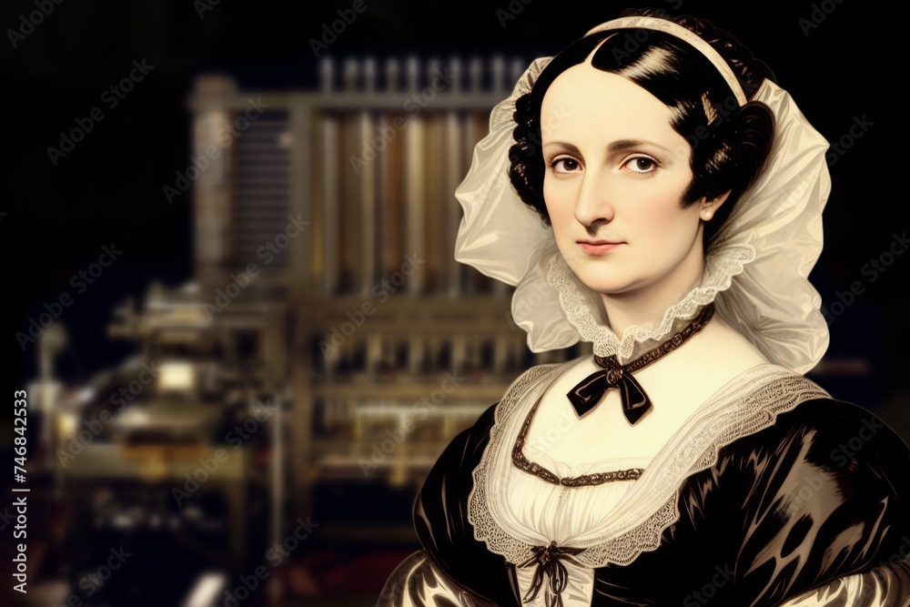 Стоковая иллюстрация «Ada Lovelace was a mathematician who is widely ...