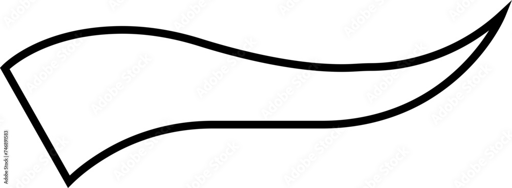 Vector de Stock Swoosh and swoop underline typography tail shape in ...