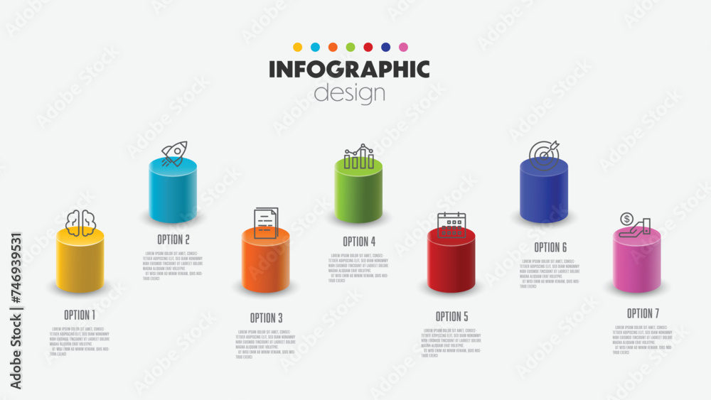 Vector cylindrical timeline for infographics, template for diagrams ...