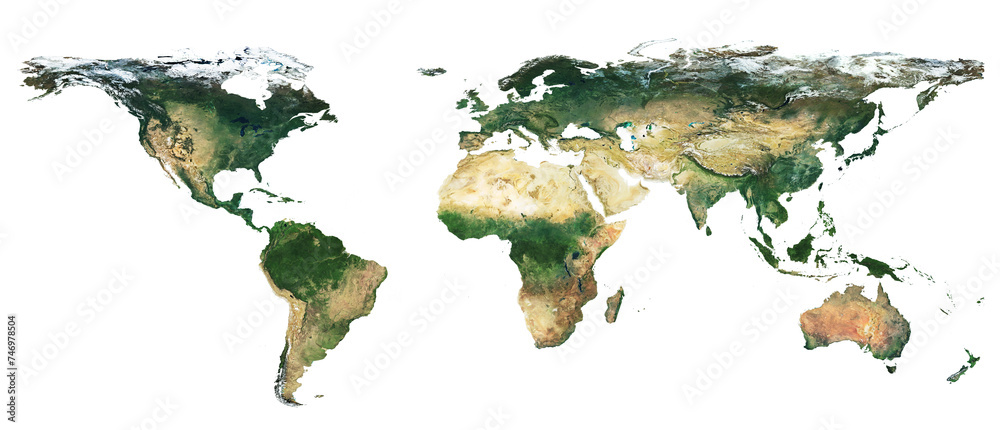 High resolution satellite image of Earth. Panoramic planet map with ...