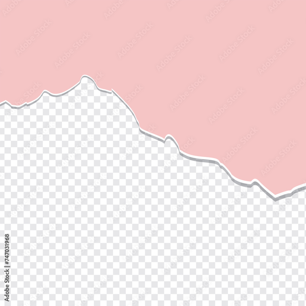 Torn paper edges for background. Ripped paper texture on transparent ...