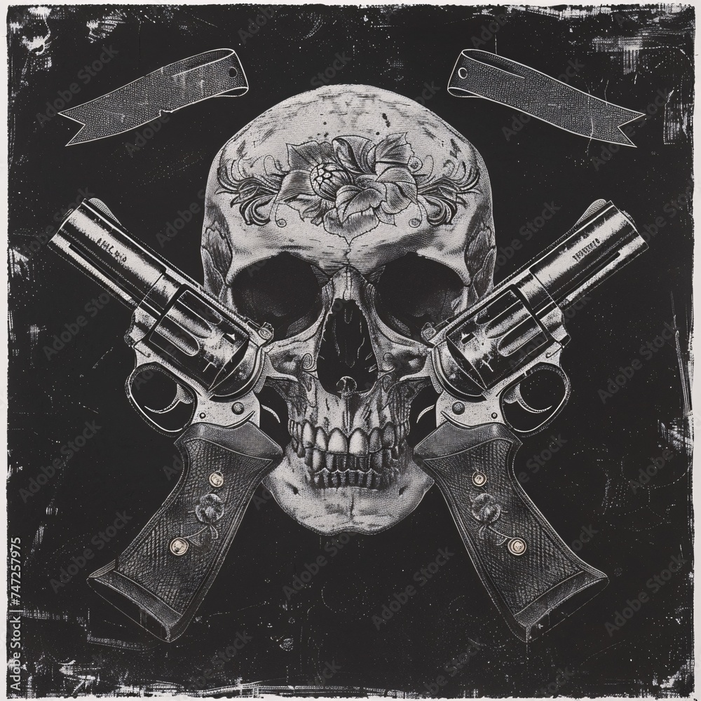 Gothic Gun Show A Skull and Crossbones Tattoo Convention Generative AI ...