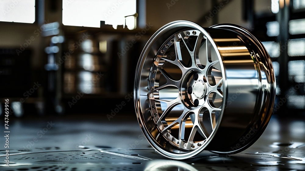 High-End Custom Car Rim Display. Generative ai Stock Illustration ...