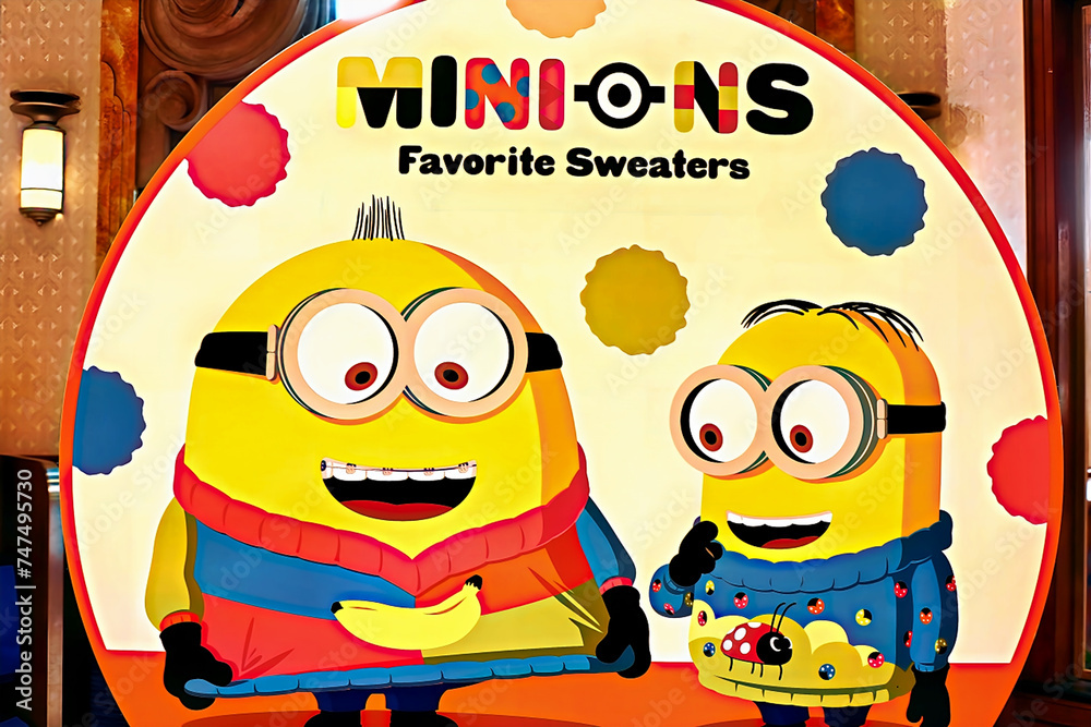 Stock-Foto „OSAKA, JAPAN - Jan 14, 2024 : Close up of HAPPY MINION ...