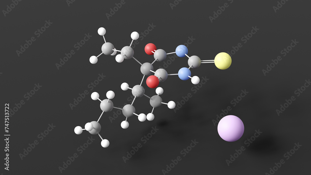sodium thiopental molecular structure, barbiturate general anesthetic ...