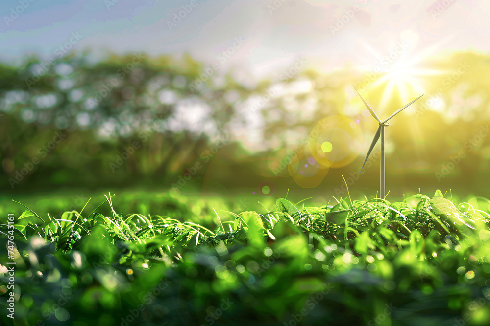 Embracing Clean Energy and Net Zero concept. Generative AI Stock ...