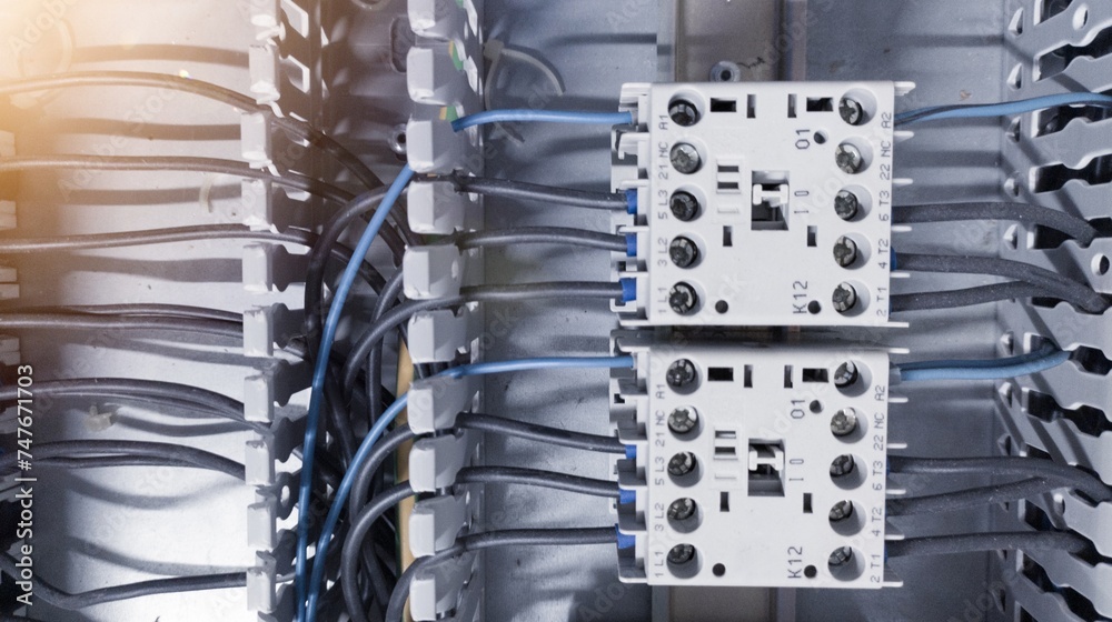 Foto de Stock Wiring connection circuit to terminals relay switch ...
