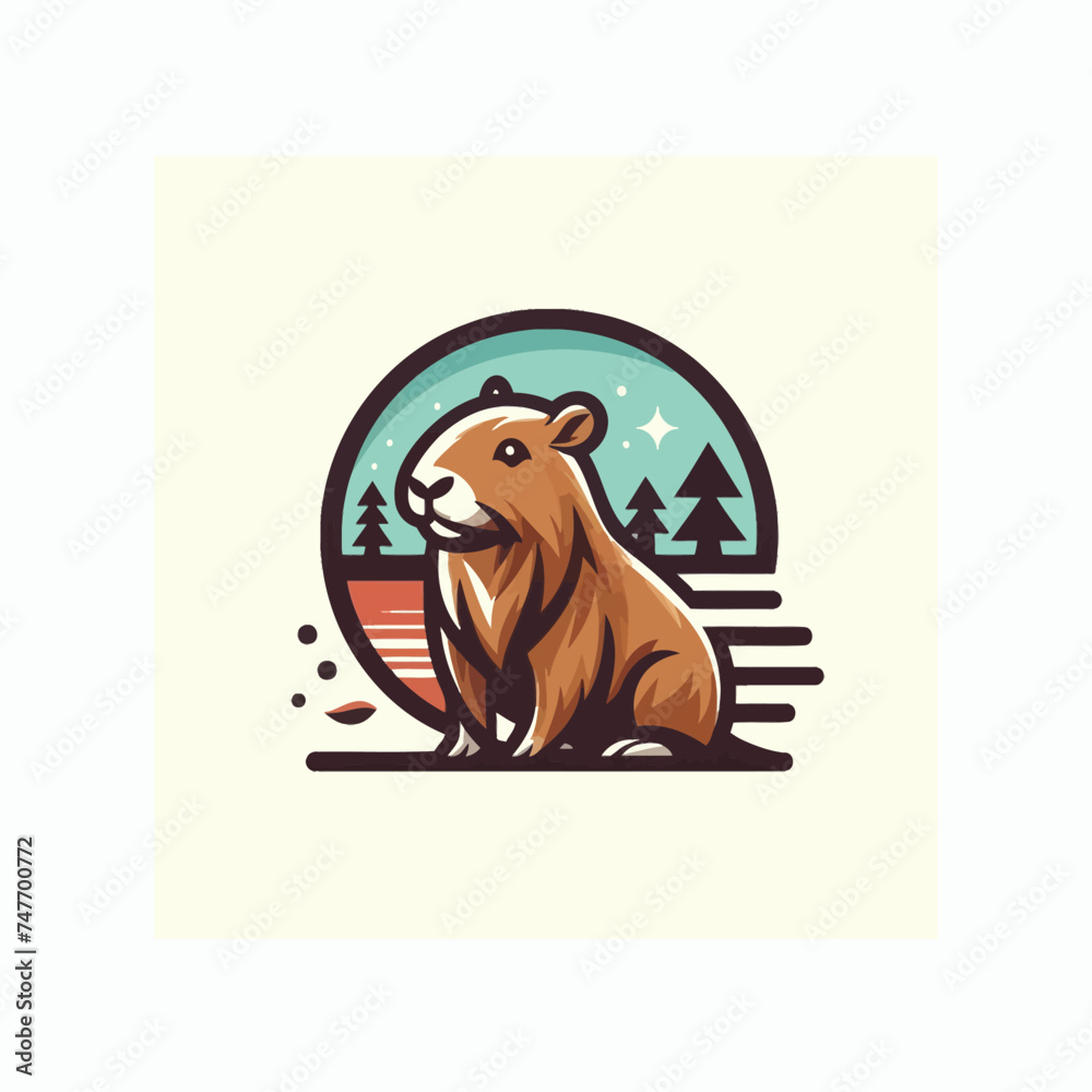 Capybara logo for graphic design, capybara designs for prints and ...