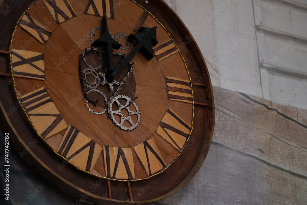 Steampunk industrial decor: retro-futuristic time machine clock, with ...