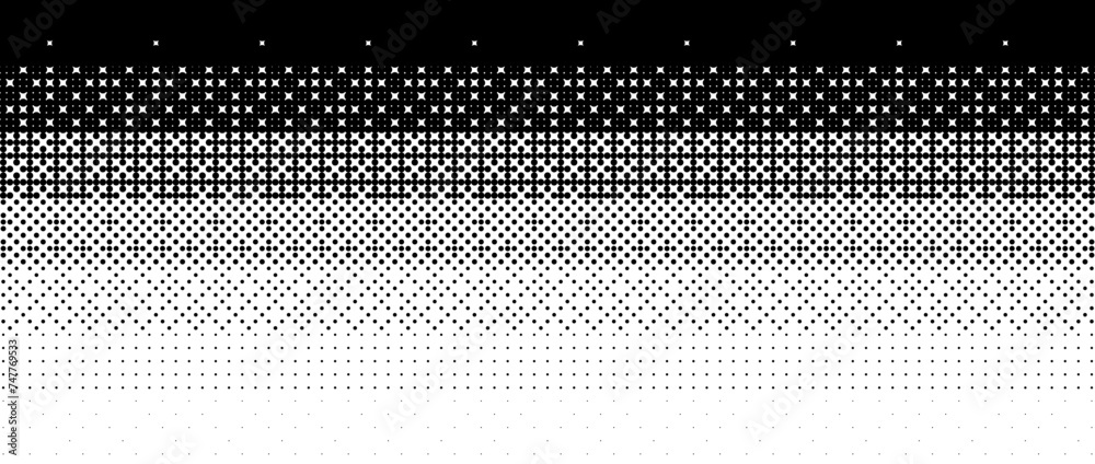 Pixelated gradient texture. Black dithered gradation background. Retro ...
