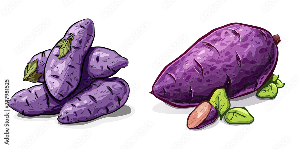 Purple Sweet Potato Cartoon , Isolated Transparent Background Images ...