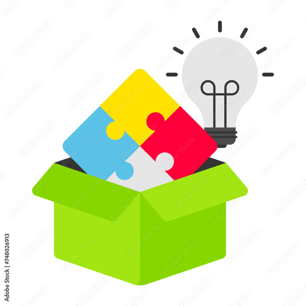 Innovative problem-solving concept, thinking outside the box vector ...