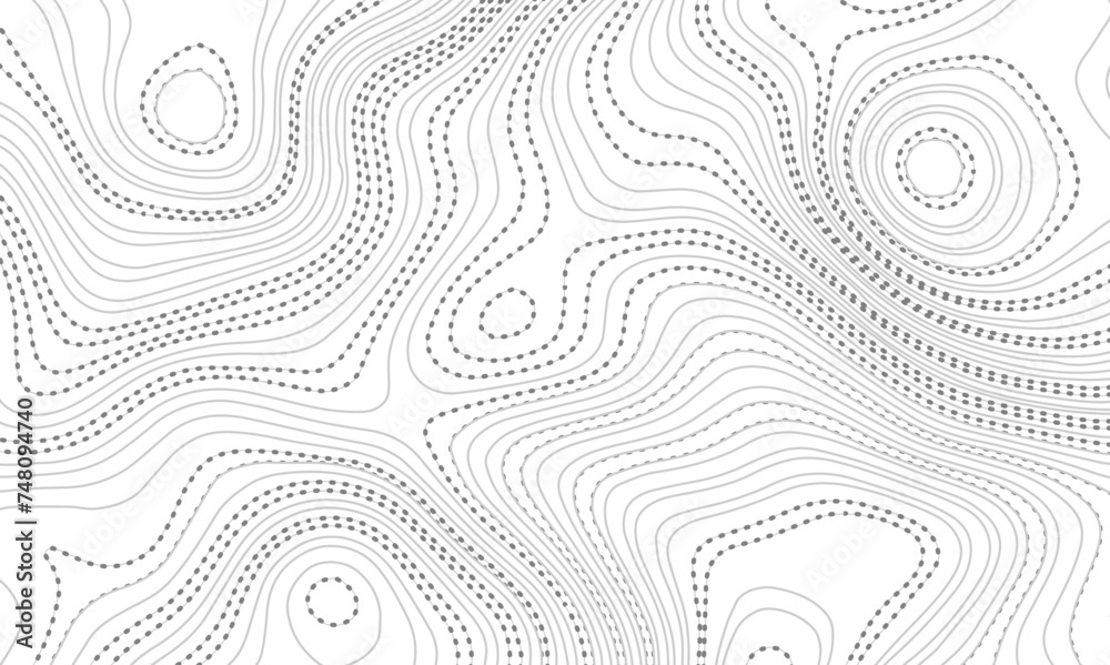 White paper wave curve relief geometric wave grid line background ...