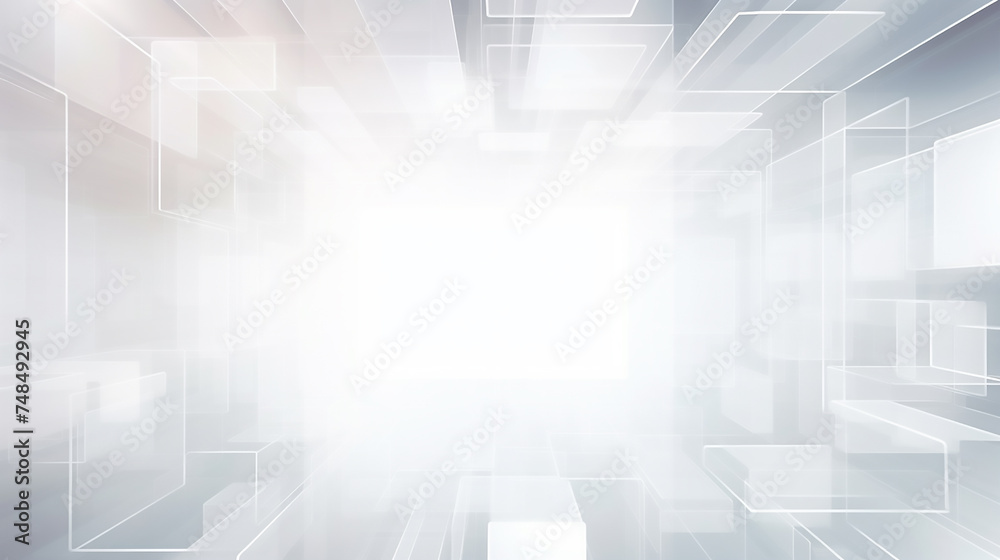 Modern white and light grey square overlapped pattern on background ...