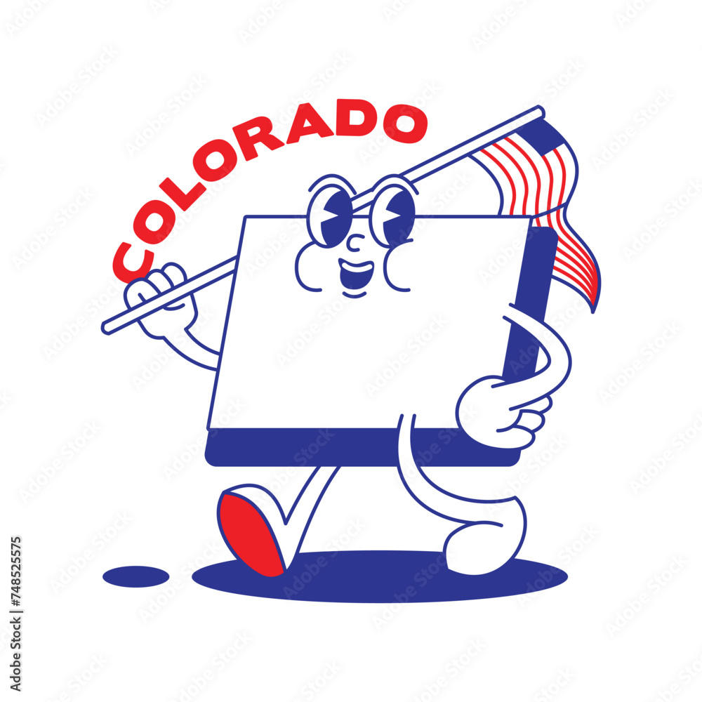 Vector de Stock Colorado State retro mascot with hand and foot clip art ...