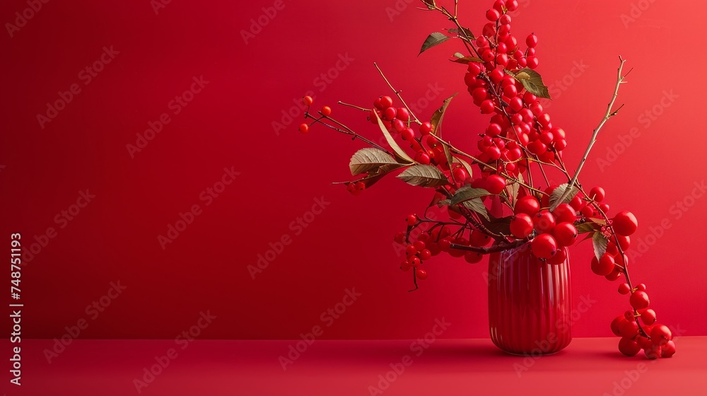 attention-grabbing red background to showcase your product, vibrant and ...