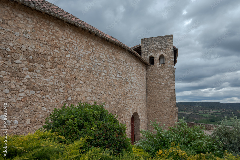 Exterior of the Brihuega bullring, in the province of Guadalajara ...