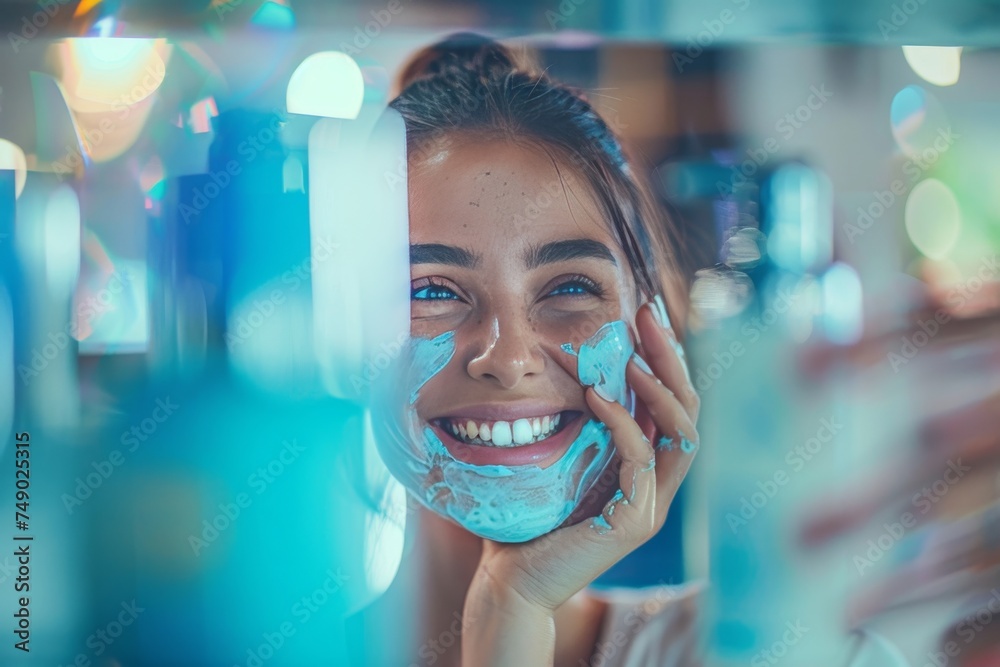 Facial regenerative skincare skin care cream. Skincare treatment ...