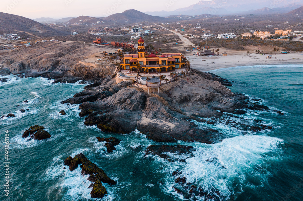 Aerial view capturing the breathtaking natural beauty of Cerritos Beach ...