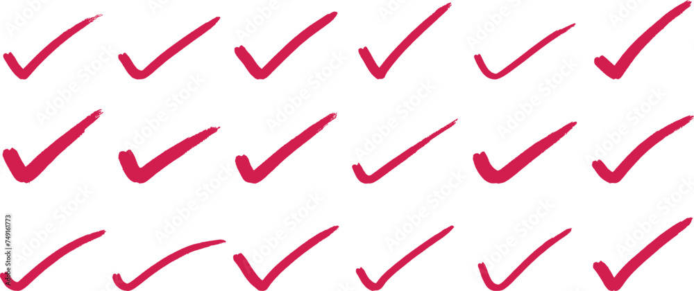 Green checkmarks, rows of checkmarks, completion symbols, success ...