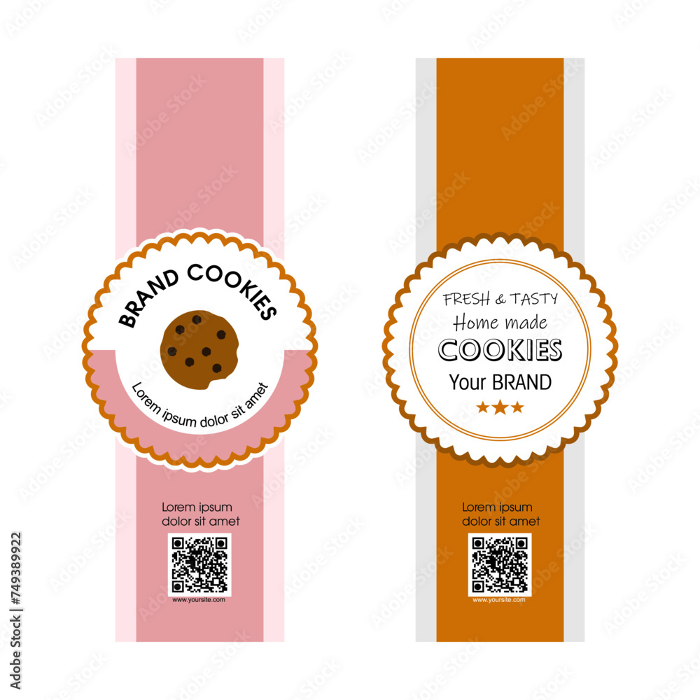 Home made cookies label, sticker label product Stock Vector | Adobe Stock