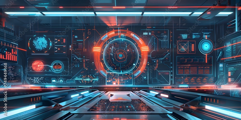 Immerse yourself in a visually striking futuristic illustration ...
