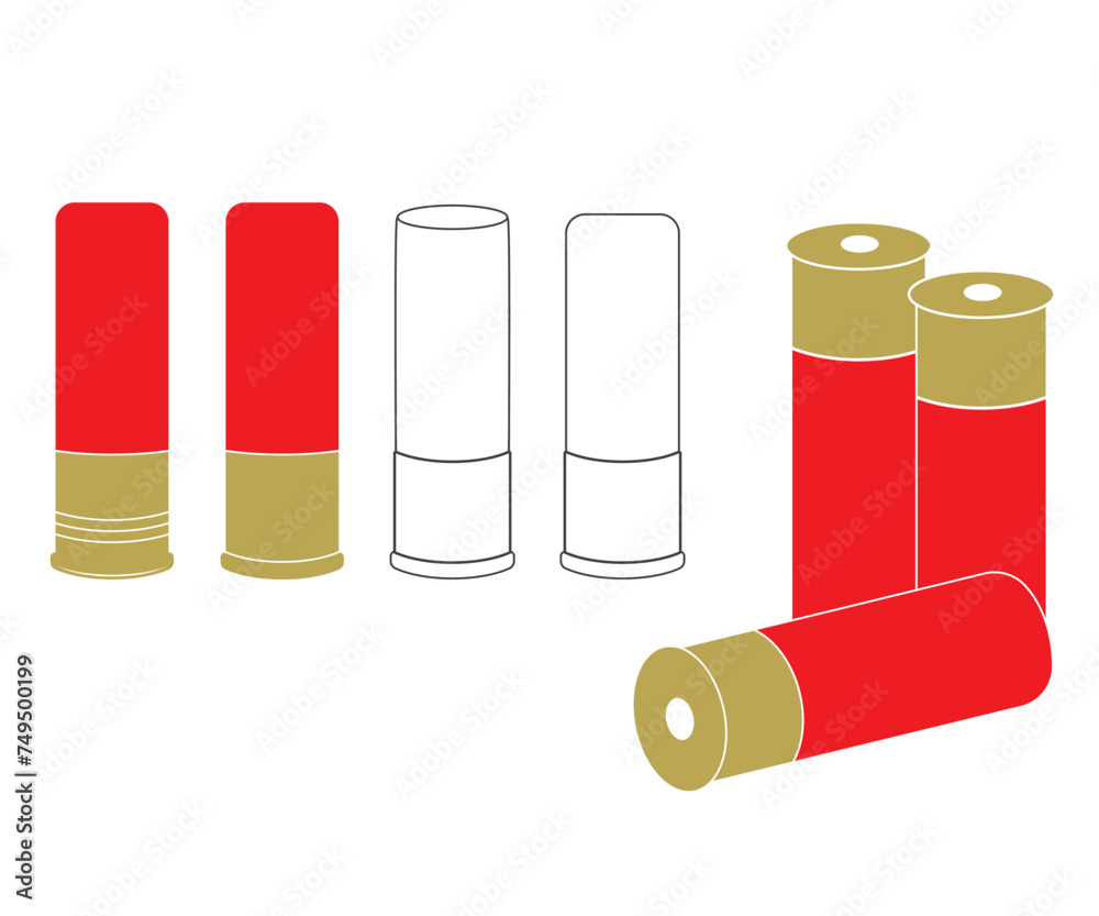 Shotgun Shell Vector, Circuit, Silhouette, Vinyl Cut File, Digital ...