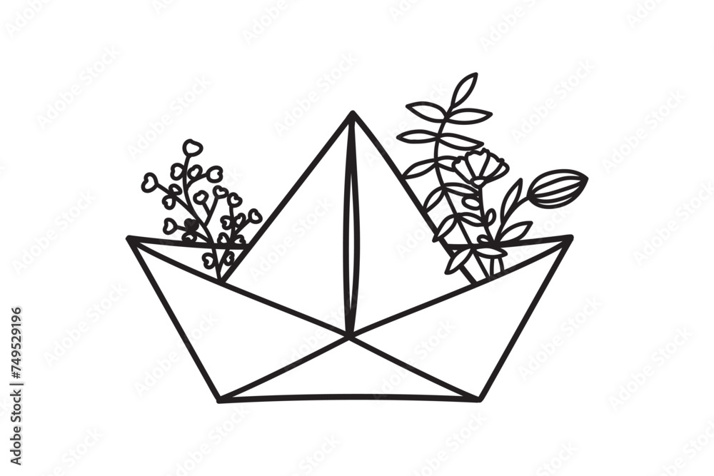Paper Boat Bundle, Boat Silhouette, Seaside, Clipart, Ocean Lover ...