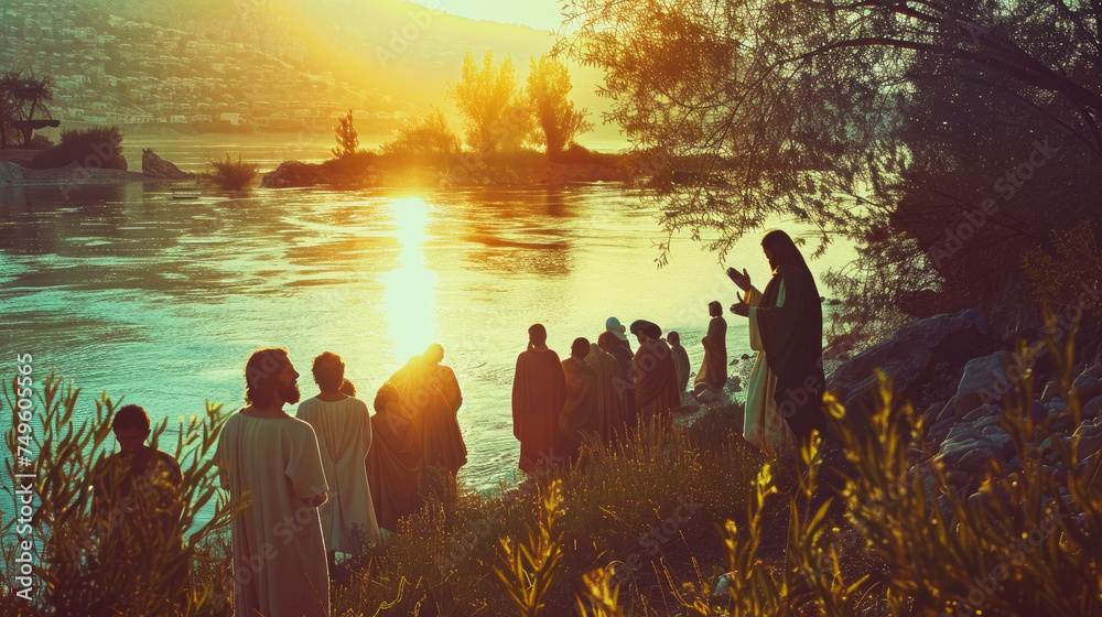 Jesus preaching in Galilee and gathering his disciples. Life of Jesus ...
