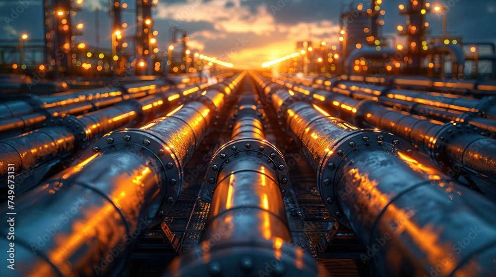 Pipeline and pipe rack of an oil, chemical, hydrogen or ammonia ...