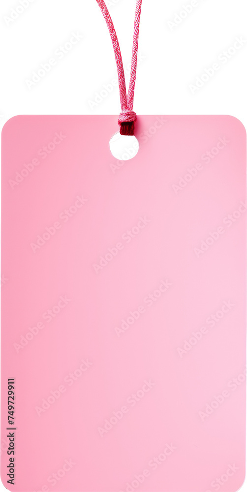price tag,pink square price tag isolated on white or transparent ...