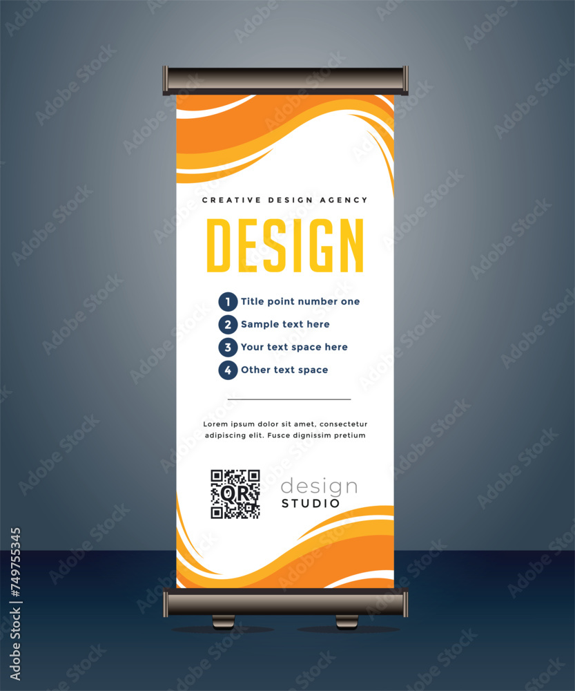 vector corporate business roll up banner standee pull up banner x ...