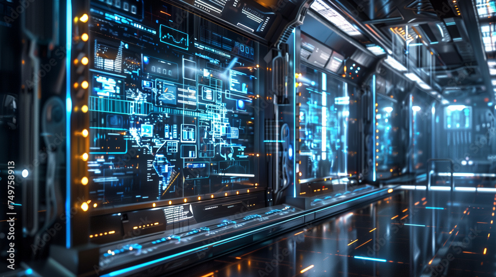 data server of a technology company, cyberspace tech setup cyber ...