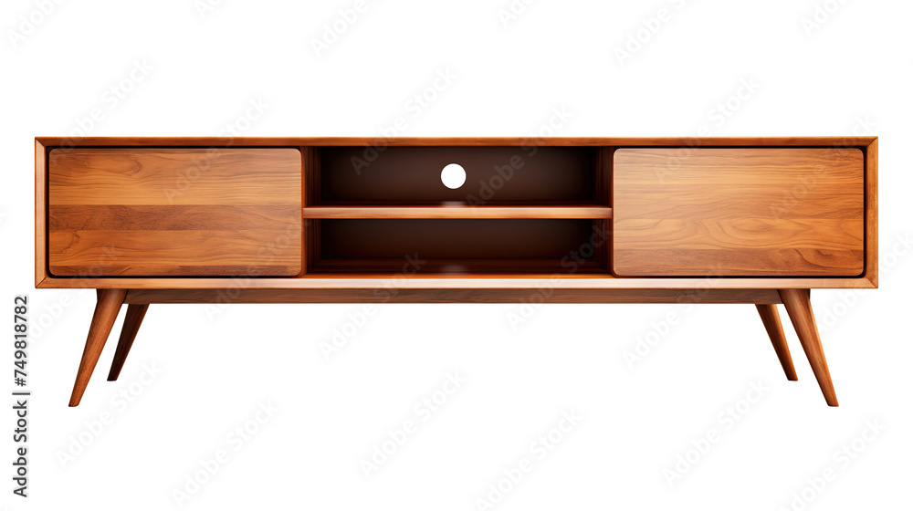 Modern wood tv stand isolated on transparent background Remove png ...